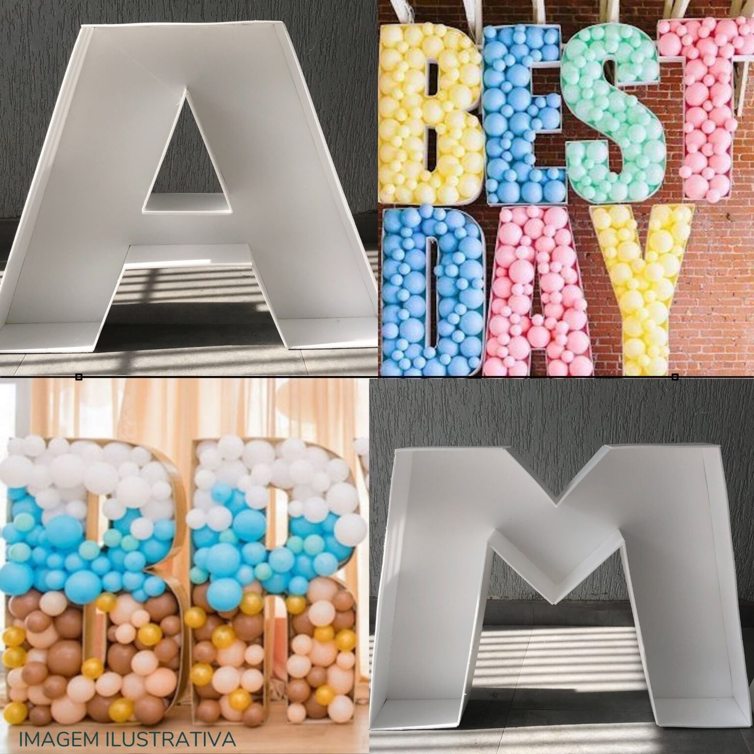Template Letras Grande - Arquivo Digital - BuBa DIYBuBa DIY