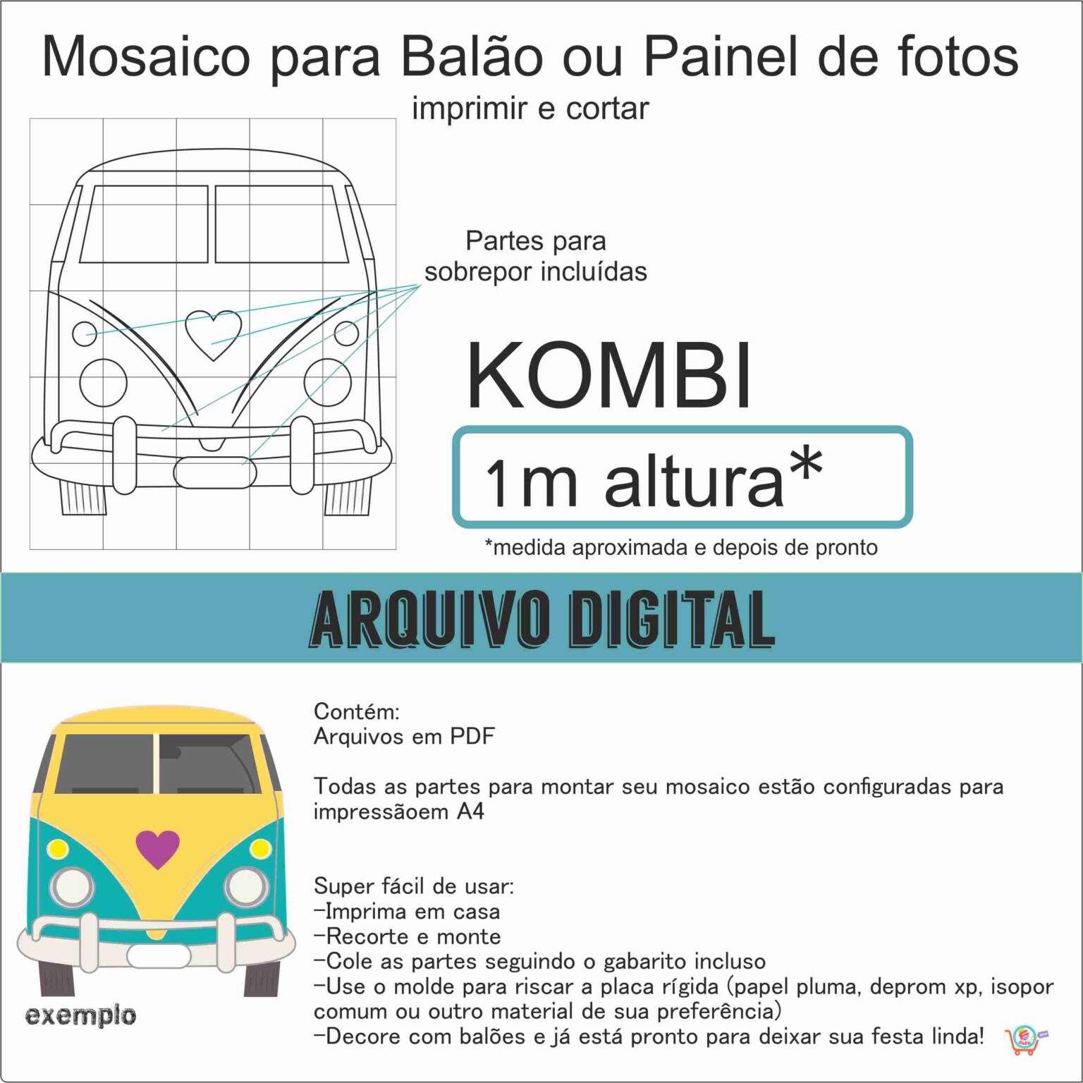 Template Kombi - Arquivo Digital - BuBa DIYBuBa DIY